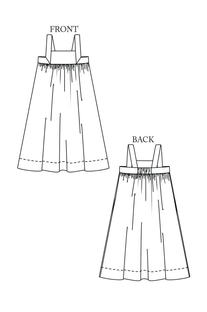 Merchant & Mills Honey Sundress, PDF Pattern, two size ranges, with or ...