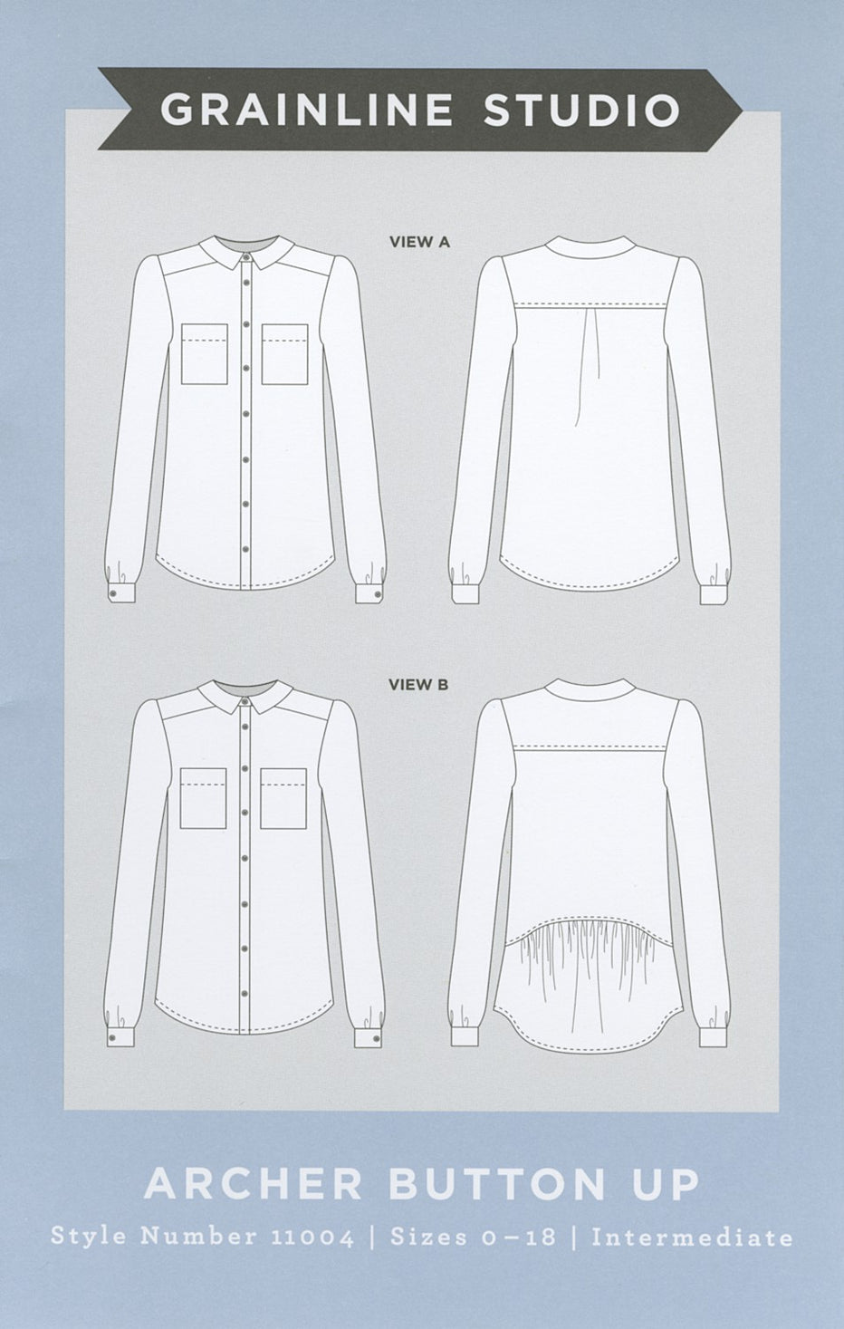 Grainline Studio, Archer Button Up Shirt Pattern – Lakes Makerie