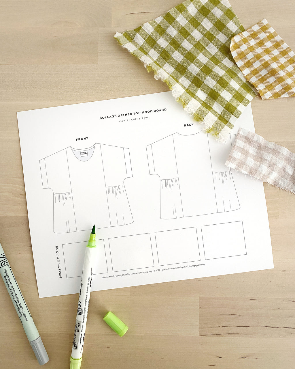 Matchy Matchy Sewing Club, Collage Gather Top, Digital PDF Pattern ...