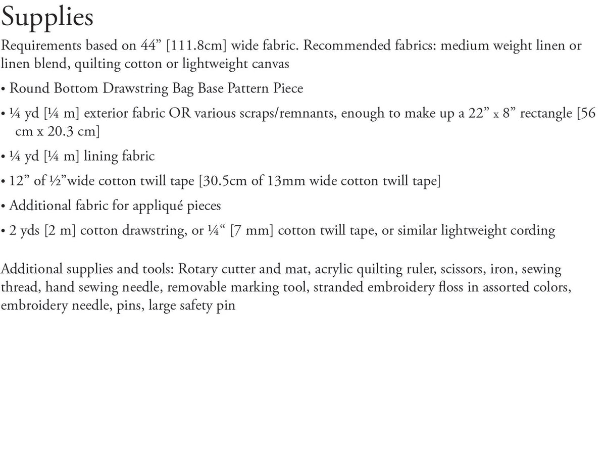 kzstevens Round Bottom Drawstring Bag – Lakes Makerie